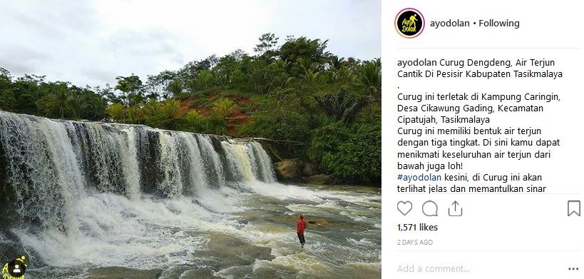 Curug Dengdeng, Air Terjun Eksotis di Tasikmalaya yang Mirip Tirai