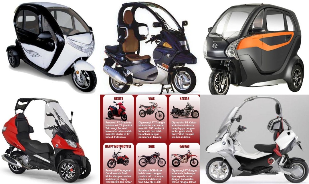 Daftar Motor Roda 3 di Indonesia, Ada Buatan Dalam Negeri Bertenaga ...