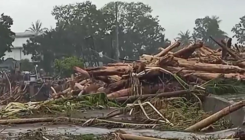 Potret Banjir Bandang di Jembrana, Rumah Tertimbun Lumpur hingga Jembatan Tertutup Kayu - Bagian 2