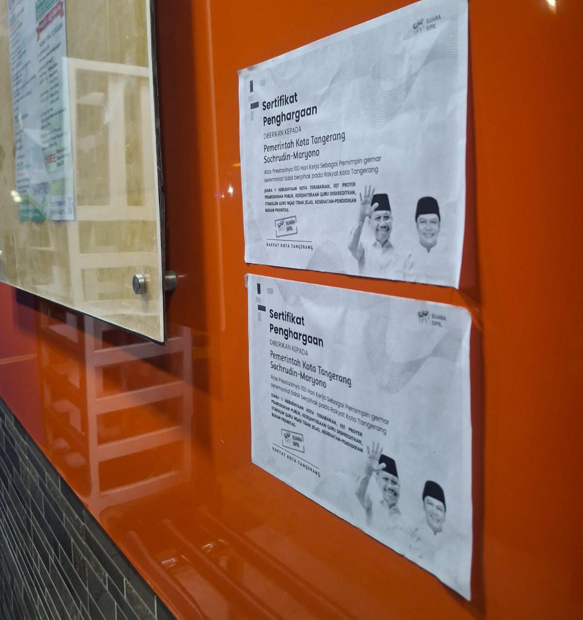 Beredar Poster Kritik Sachrudin-Maryono di 100 Hari Kinerja, Abdul Hakim: OJT Sekadar Lip Service