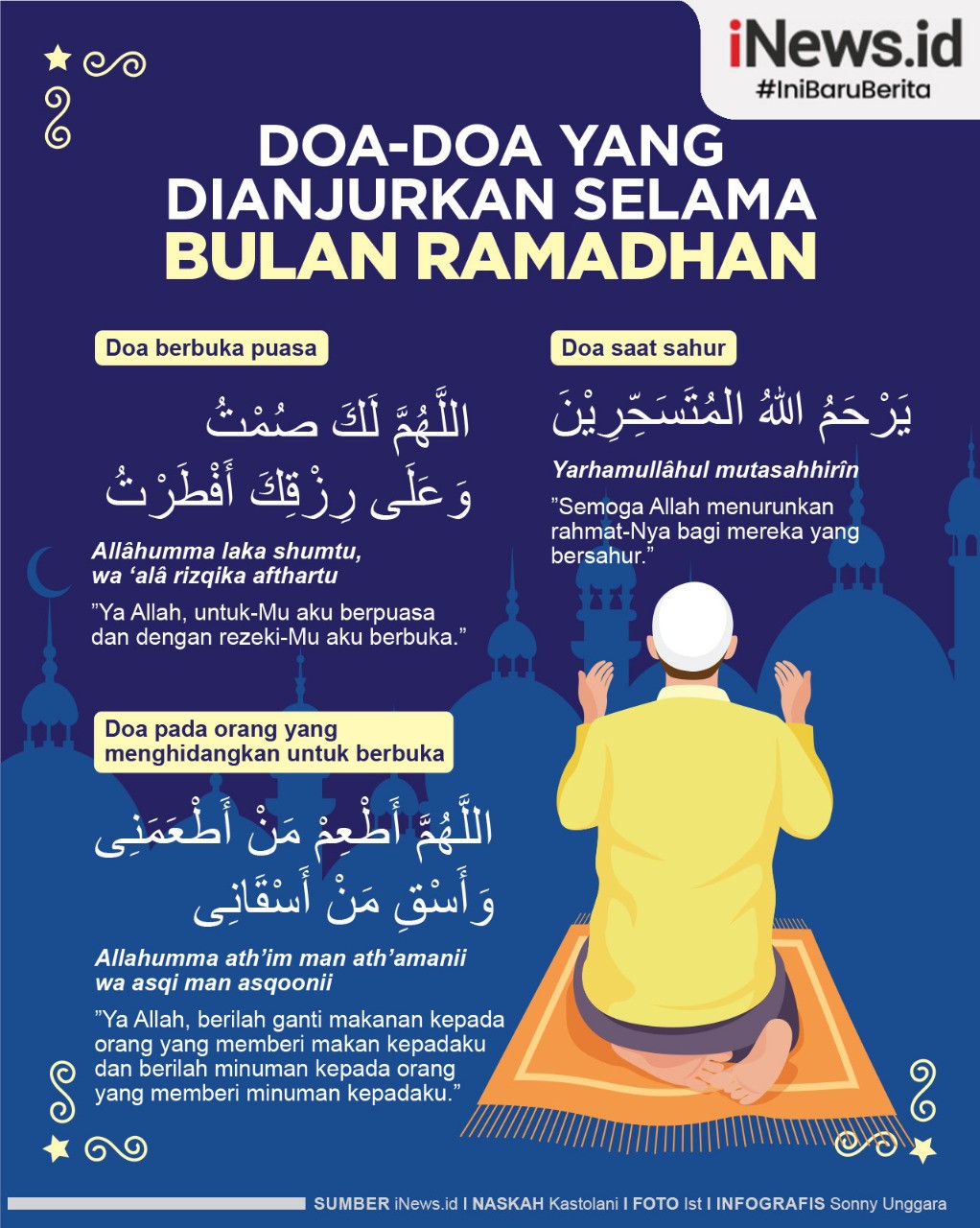 Infografis Doa-Doa Dianjurkan selama Ramadan - Bagian All