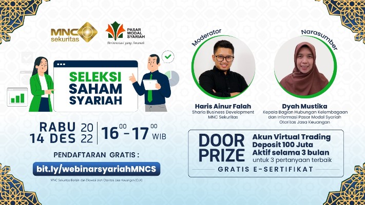 Gratis, Ayo Daftar Webinar MNC Sekuritas Seleksi Saham Syariah! Gratis, Ayo Daftar Webinar MNC Sekuritas Seleksi Saham Syariah!