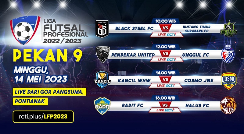 Link Live Streaming Liga Futsal Profesional 2023 Hari Ini Black Steel
