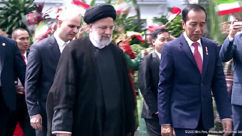 Presiden Jokowi Terima Kunjungan Presiden Iran Seyed Ebrahim Raisi di Istana Bogor