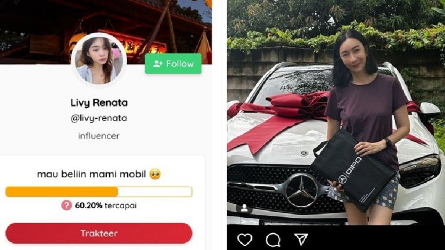 Viral Livy Renata Open Donasi untuk Beli Mobil Baru Sang Ibu, padahal Aslinya Orang Kaya