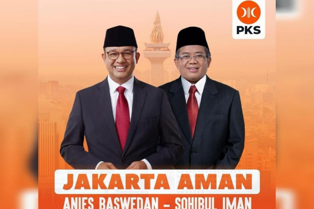 Resmi! PKS Usung Anies Baswedan-Sohibul Iman di Pilgub Jakarta 2024