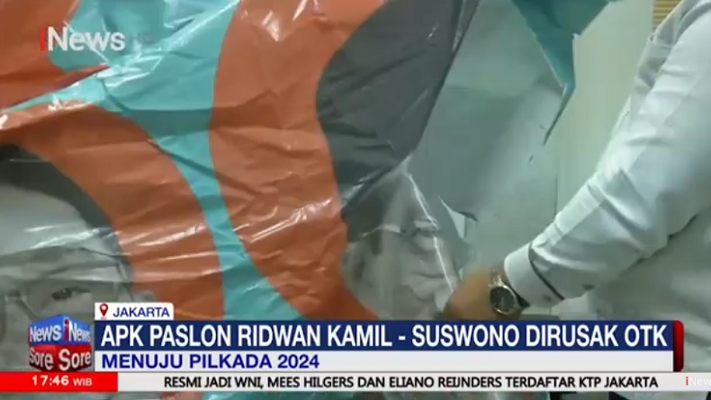 APK Paslon Ridwan Kamil-Suswono Dirusak OTK