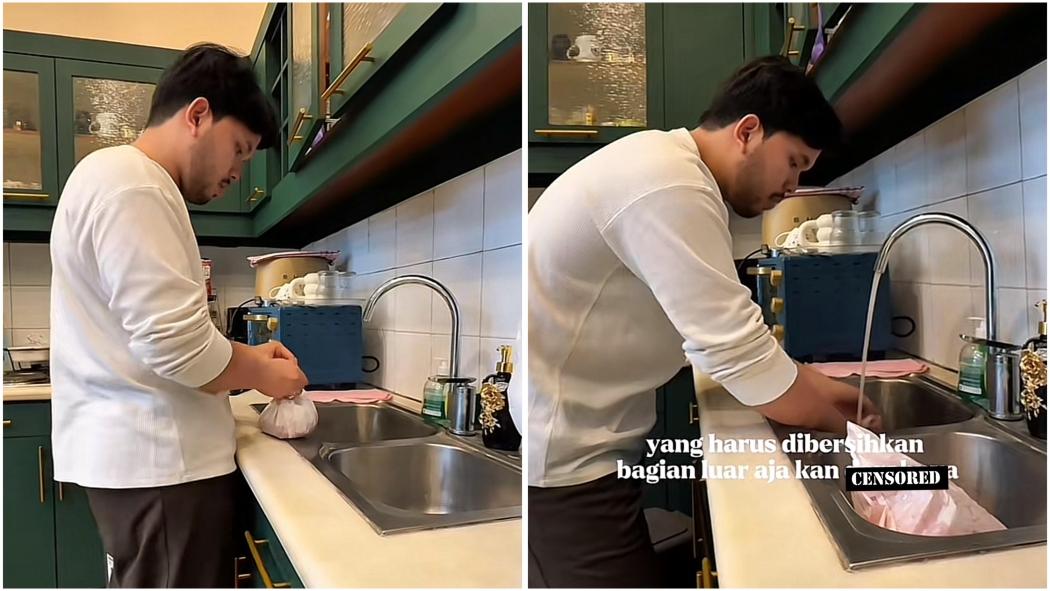 Heboh Thariq Halilintar Cuci Ari-Ari di Dapur, Netizen Pro-Kontra