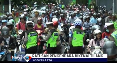 Ratusan Pengguna Jalan di Yogyakarta Terjaring Razia