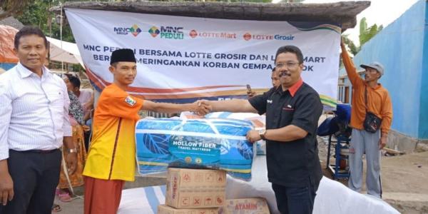MNC Peduli-Lotte Mart Beri Bantuan Rp1 Miliar ke Korban Gempa Lombok