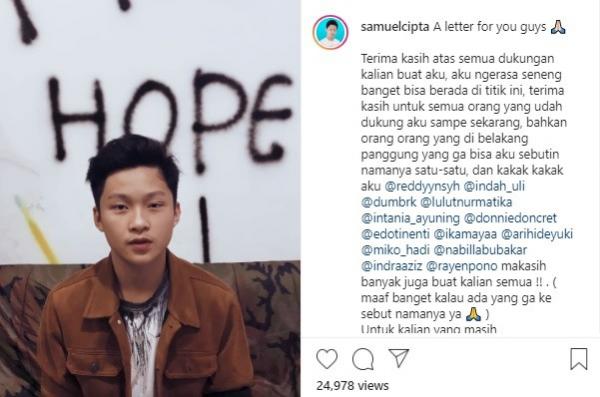 Gagal di Top 10 Indonesian Idol, Begini Curahan Hati Samuel Cipta