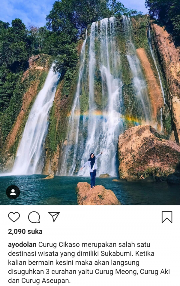 Mengintip Keindahan Curug Cikaso di Sukabumi, Terlihat Eksotis saat Ada Pelangi