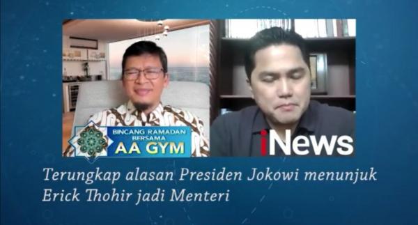 Di Depan Aa Gym, Erick Thohir Buka-bukaan Alasan Ditunjuk Jokowi Jadi ... Di Depan Aa Gym, Erick Thohir Buka-bukaan Alasan Ditunjuk Jokowi Jadi ...