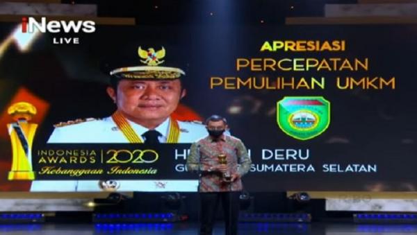 Herman Deru Raih Penghargaan Indonesia Awards 2020 Kategori Tokoh Peduli Pemulihan UMKM