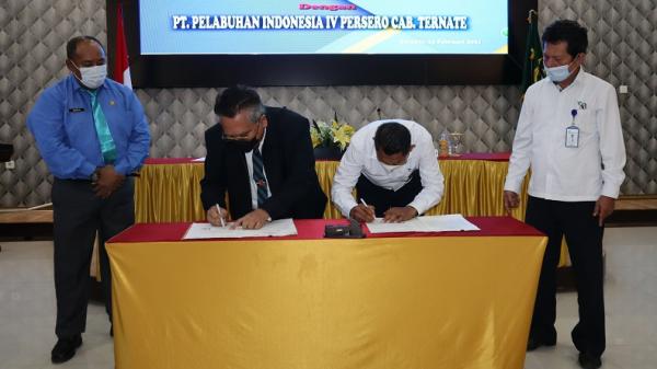 Kejati Malut dan Pelindo IV Cabang Ternate Teken MoU Pengembangan Pelabuhan