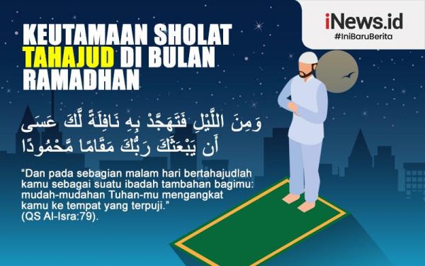 Infografis Keutamaan Sholat Tahajud di Bulan Ramadhan