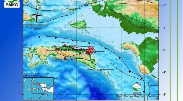 Gempa Bumi M4,8 Guncang Seram Bagian Timur Senin Pagi, Kedalaman 10 Km