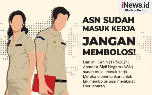 Infografis BKN Peringatkan ASN agar Tak Bolos Kerja