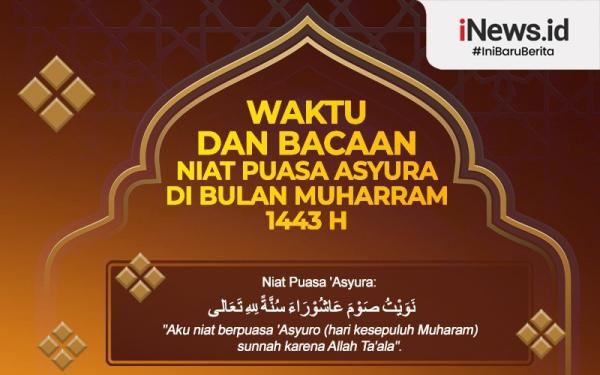 Infografis Waktu Dan Bacaan Niat Puasa Asyura 10 Muharram