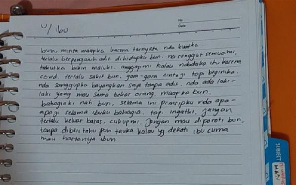 Ditulis Tangan, Ini Surat Wasiat Mahasiswi yang Tewas Gantung Diri di ... Ditulis Tangan, Ini Surat Wasiat Mahasiswi yang Tewas Gantung Diri di ...