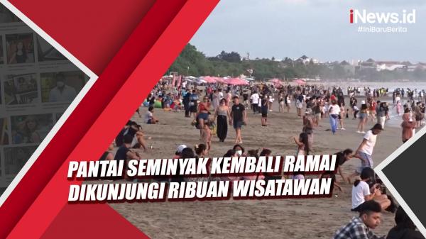 Video Pantai Seminyak Bali Kembali Ramai Dikunjungi Ribuan Wisatawan