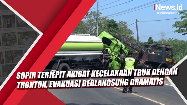 Video Sopir Terjepit akibat Kecelakaan Truk dengan Tronton, Evakuasi ...