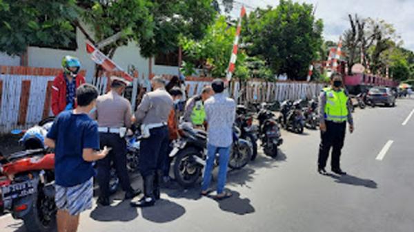 Razia di Jalan Trans Sulawesi, Puluhan Motor Terjaring Sat Lantas Polres Minsel