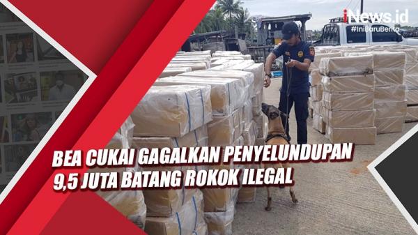Bea Cukai Gagalkan Penyelundupan 9,5 Juta Batang Rokok Ilegal asal Singapura