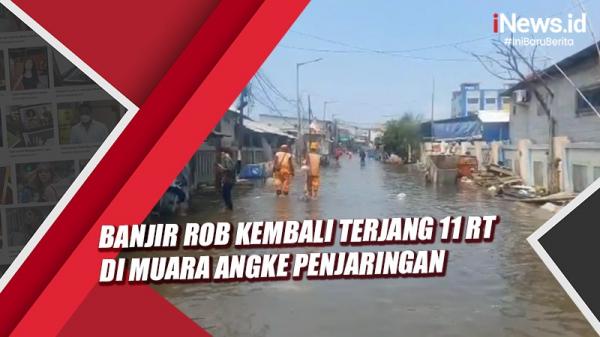 Banjir Rob Kembali Terjang 11 RT di Muara Angke Penjaringan