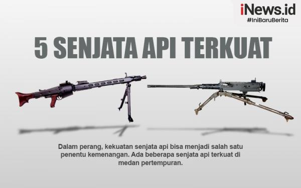 Infografis Daftar 5 Senjata Api Terkuat