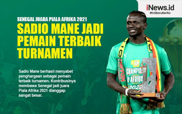 Infografis Sadio Mane Jadi Pemain Terbaik Piala Afrika 2021