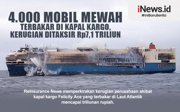 Infografis 4.000 Mobil Mewah Terbakar di Kapal Kargo, Kerugian Ditaksir Rp7,1 Triliun