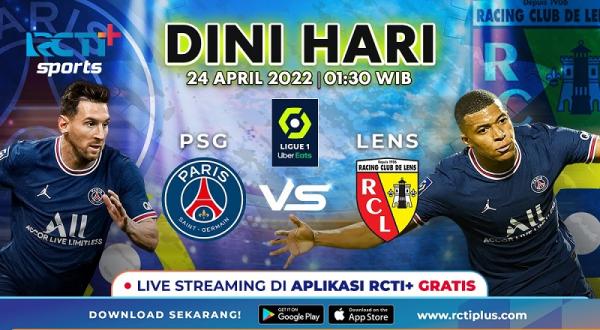 Link Live Streaming PSG vs Lens di Liga Prancis 2021/2022 Dini Hari Ini
