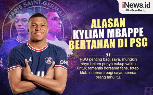 Infografis Alasan Kylian Mbappe Bertahan di PSG Infografis Alasan Kylian Mbappe Bertahan di PSG