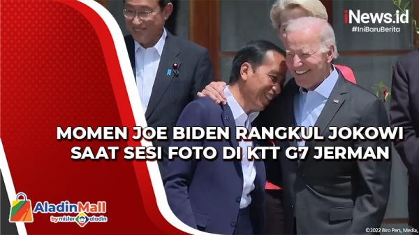 Momen Joe Biden Rangkul Presiden Jokowi saat Sesi Foto di KTT G7 Jerman