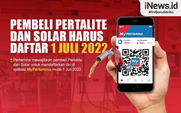 Infografis Pembelian Pertalite dan Solar Harus Daftar 1 Juli 2022