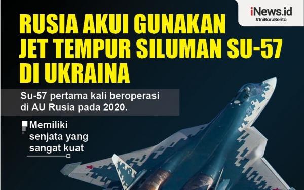 Infografis Rusia Akui Pakai Jet Tempur Su-57 di Ukraina
