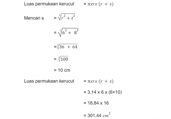 Rumus Luas Permukaan Kerucut dan Volumenya, Lengkap Contoh Soalnya ...