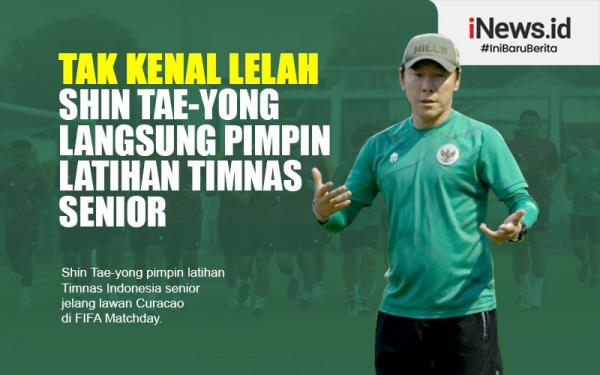 Infografis Shin Tae-yong Langsung Pimpin Latihan Timnas Senior Jelang Lawan Curacao