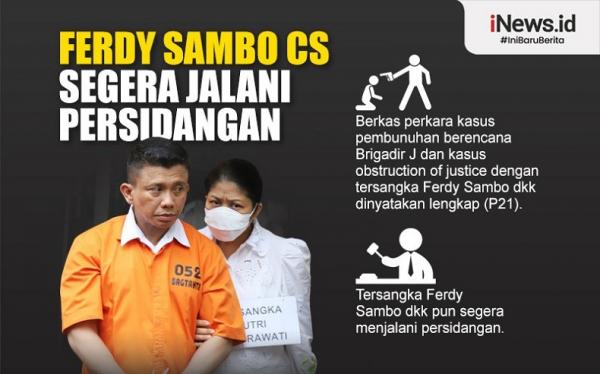 Infografis Ferdy Sambo Cs Segera Jalani Persidangan