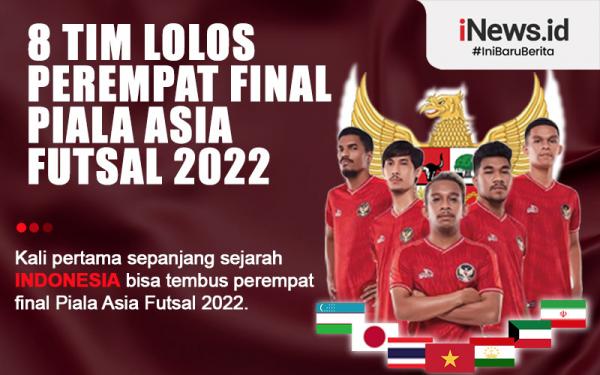 Infografis Daftar 8 Tim Lolos ke Perempat Final Piala Asia Futsal 2022