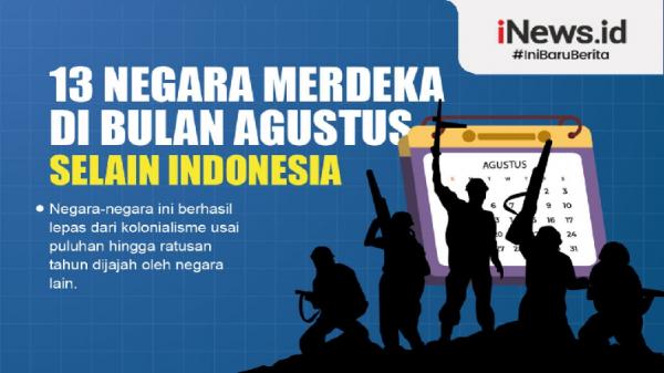 Infografis 13 Negara yang Merdeka di Bulan Agustus Selain Indonesia ...