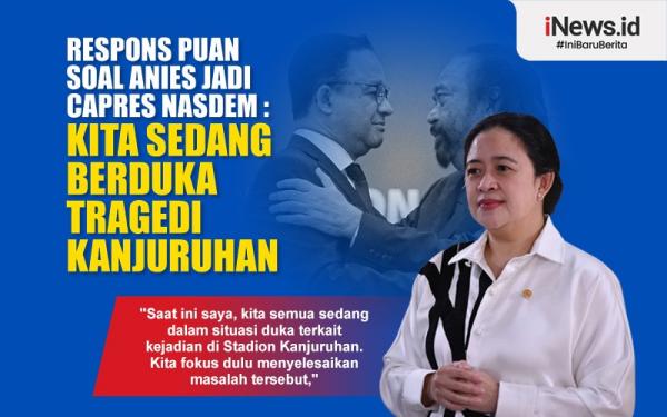 Infografis Respons Puan soal Anies Jadi Capres Nasdem