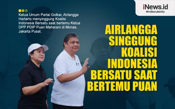 Infografis Airlangga Singgung Koalisi Indonesia Bersatu saat Bertemu Puan
