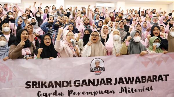 Ratusan Perempuan Milenial Bandung Dukung Ganjar Pranowo Jadi Presiden 2024