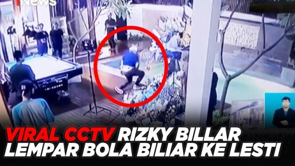 Viral Rizky Billar Lempar Bola Biliar ke Lesti Terekam CCTV