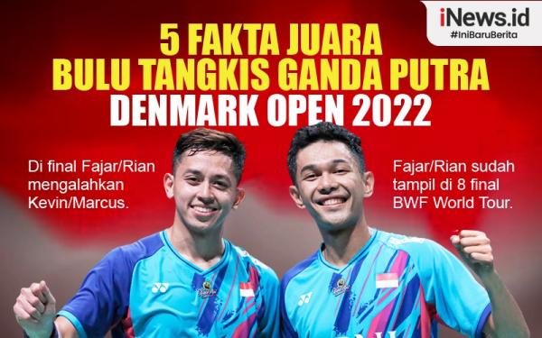 Infografis 5 Fakta Fajar/Rian Juara Bulu Tangkis Ganda Putra Denmark Open 2022