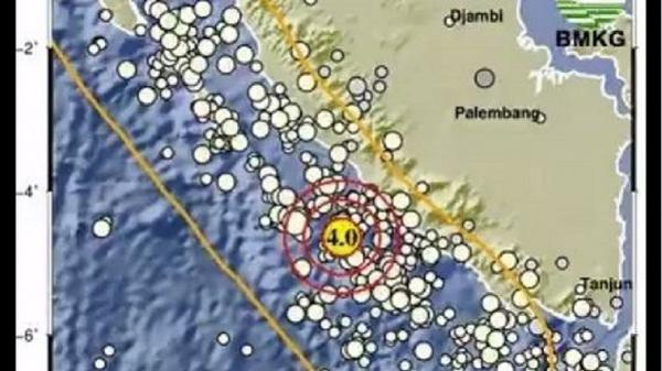 Gempa Terkini Magnitudo 4,0 Guncang Enggano Bengkulu