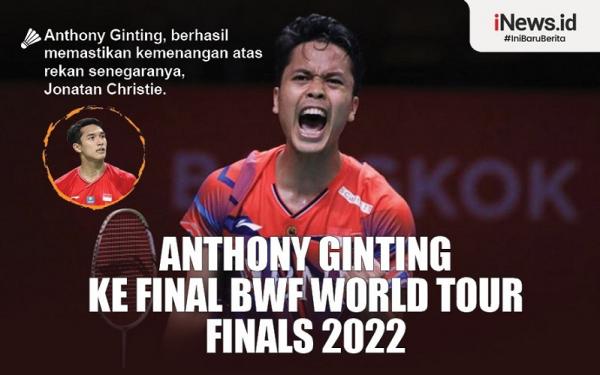 Infografis Anthony Ginting ke Final BWF World Tour Finals 2022
