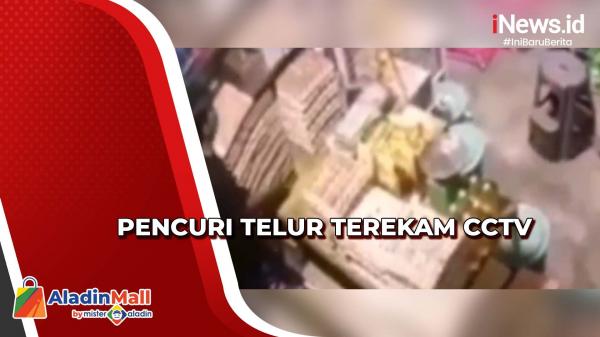 Aksi Pencuri Gasak 300 Butir Telur di Makassar Terekam CCTV